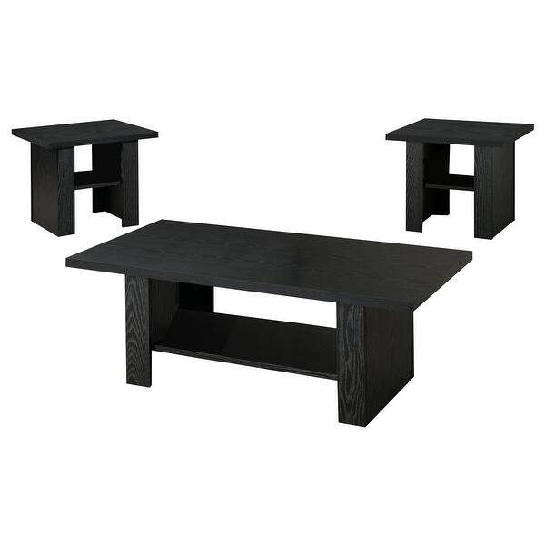Rodez Black Oak 3-piece Occasional Table Set - On Sale - Bed Bath & Beyond - 20528638