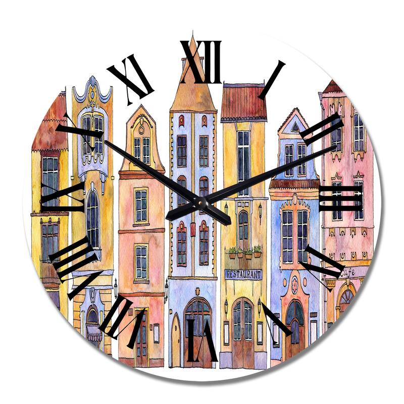 Designart 'Sketch Of Old Europe Street IV' Bohemian & Eclectic wall ...