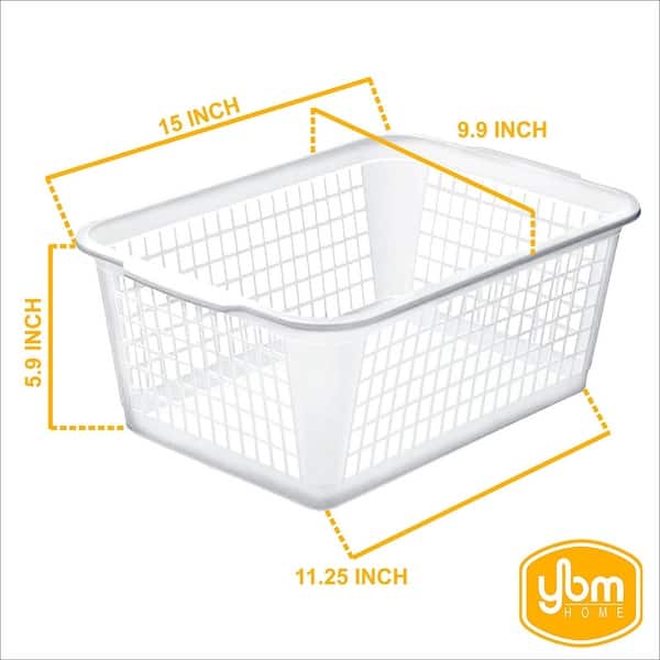 YBM Home Large Plastic Storage Basket for Organizing - Bed Bath ...