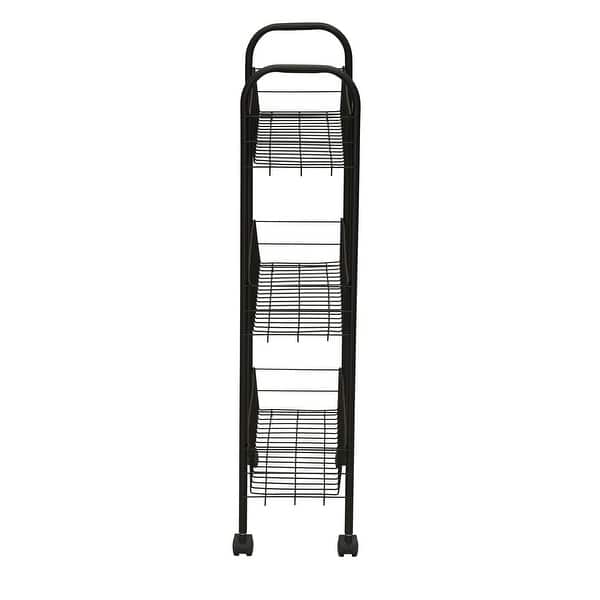 3 Shelf Storage Cart with Wheels - On Sale - Bed Bath & Beyond - 33855075