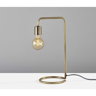 Industrial Antique Brass Finish Metal Desk Lamp With Vintage Edison ...