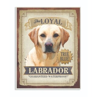 Stupell Loyal Labrador Pet Dog Vintage Poster Design Wood Wall Art ...