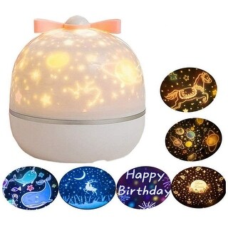 Kids Rotating Starry Night Light Projector with 6 Films - Bed Bath ...
