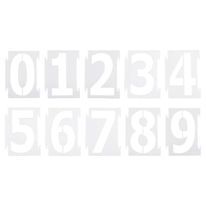 3 Inch Number Stencils Reusable Plastic Numbers Templates Set 0-9 ...