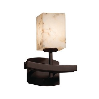 Alabaster Rocks! Archway 1-light Dark Bronze Wall Sconce, Alabaster ...