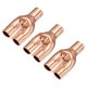 3pc Tee Y Type Copper Fitting Welding Joint Split Union Intersection 1/ ...