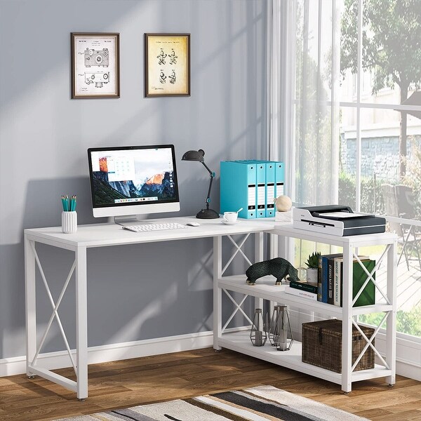 Rustic white computer desk store