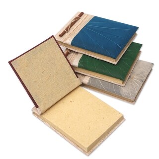 Novica Handmade Doodle A Day Natural Fiber Journals (Set Of 4) - Bed ...