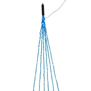 120-Count Fuzzy Multi Strand with Teal Blue LED Christmas Lights - 7ft ...