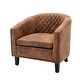 Barrel Accent Chair with Arms Microfiber Club Chairs Bucket Chair ...