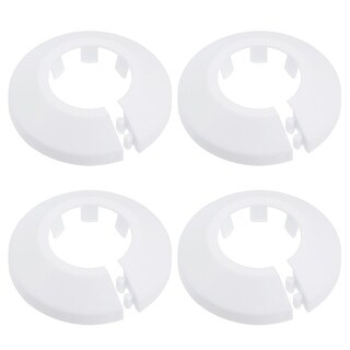 25mm Pipe Cover Decoration PP Plastic Water Pipe Escutcheon White 4pcs ...