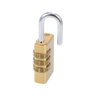 3-Digit Combination Padlock Brass Locks 5mm Shackle Diameter - Bed Bath ...