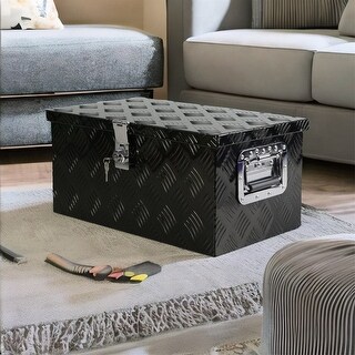 20 Inch Aluminum Tool Long Box with Lock Side Handle and Keys - N/A ...