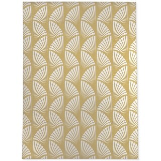FAN GEO GOLD Chair Mat By Kavka Designs - Bed Bath & Beyond - 31815247