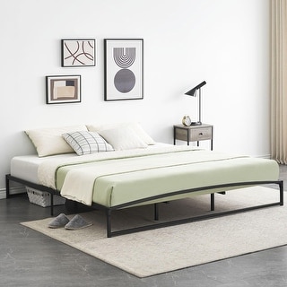 6 Inch Bed Frame, Black Metal Bed Frame, Metal Platform Bed Frame - Bed ...