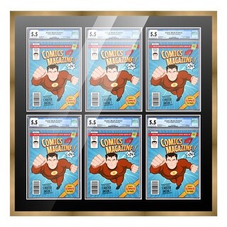 Comic Book Frame Wall Display with Mat for 6 CGC, CBCS OR PGX Graded ...