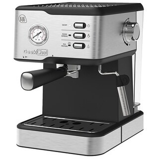 2-Cup Espresso Machine 20-Bar Coffee Machine with Foaming Milk Frother ...