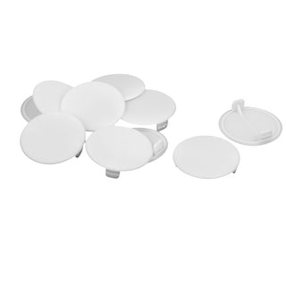 Plastic Round Flush Mount Hole Stoppers Covers White 38mm Dia 10pcs ...