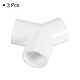 0.8" PVC Pipe Fittings 3pcs 3 Way Y Shape Water Joint Connectors ...