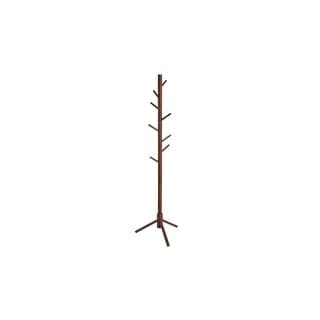 Walnut Free Standing Solid Wood Coat Tree with 8 Hooks and Stable ...