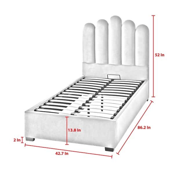 Javari Storage Compartment,Upholstered,Channel Tufted Platform Bed ...