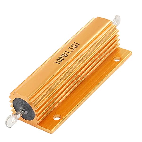 Chassis Mounted Aluminum Housed Resistor 5% 100W 1.5 Ohm - Gold Tone ...