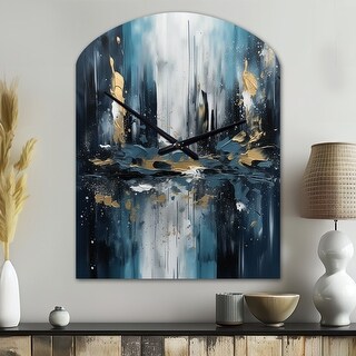 Designart - Gold And Blue Urban Elegance III - City Art Deco Large Wall ...