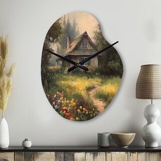 Quaint Cottage And Garden Oasis I - Landscape Cottage Wall Clocks in ...