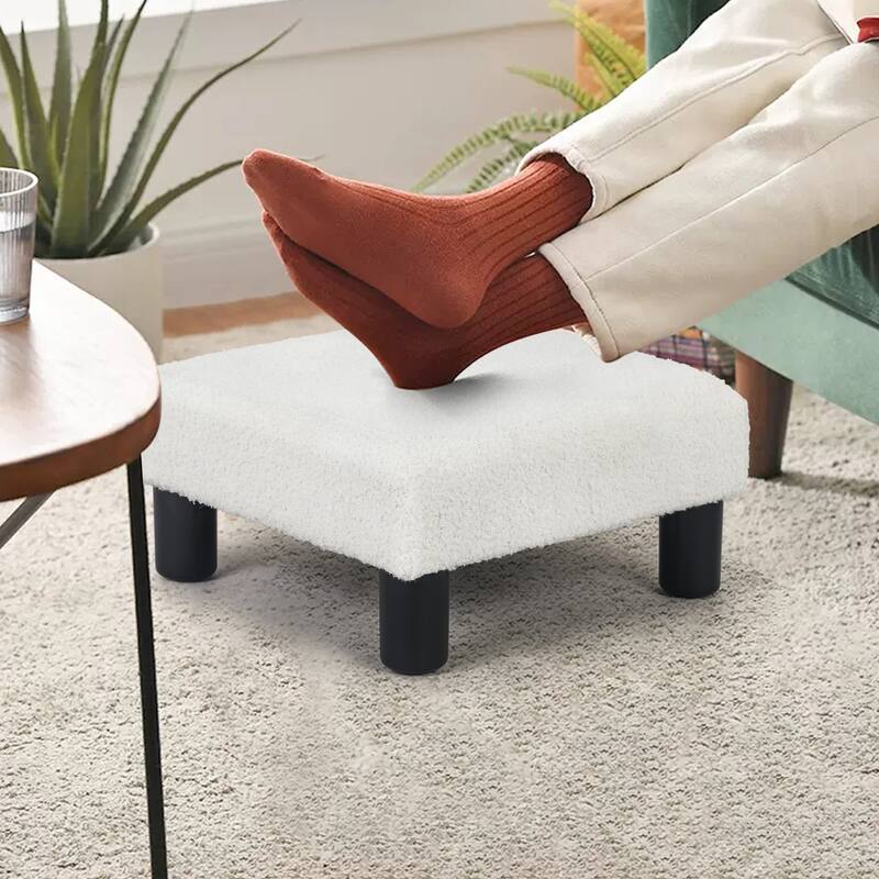 Adeco 15'' Small Ottoman Upholstered Foot Rest - On Sale - Overstock ...