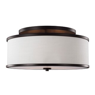 Feiss Lennon 3 Light 20" Wide Semi-Flush Ceiling Fixture with Drum ...