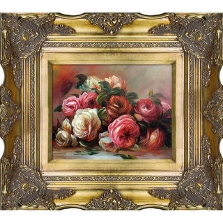 Discarded Roses by Renoir, Handmade Oil Reproduction - Bed Bath ...