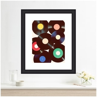 Kate and Laurel Framed Art Retro Vinyl by Honey Island Studio - Bed ...