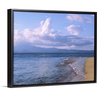 "Puerto Rico, Vieques Island, Atlantic Ocean, Green Beach, Cloud over a ...