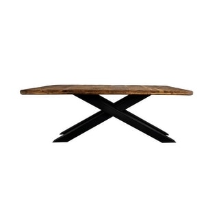 ADEN Oak Wood Dining Table - Oak Wood/Black - Bed Bath & Beyond - 34495157