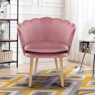 Shell shaped velvet fabric armchair, living room bedroom - Bed Bath ...