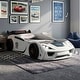 Furniture of America Ranger Modern White Twin Race Car-Shaped Platform ...