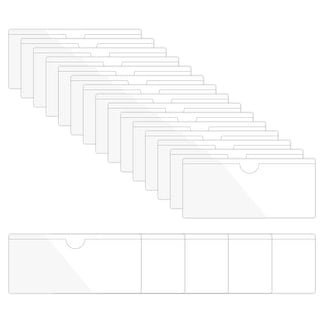 4" x 9" Self Adhesive Index Card Pockets, 20pcs Plastic Label Holder ...