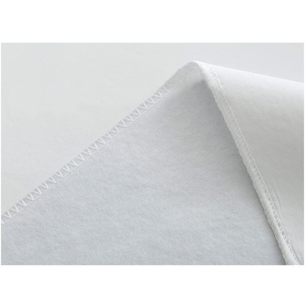 White PEVA Vinyl Tablecloth With Flannel Backing Table Cover Waterproof ...