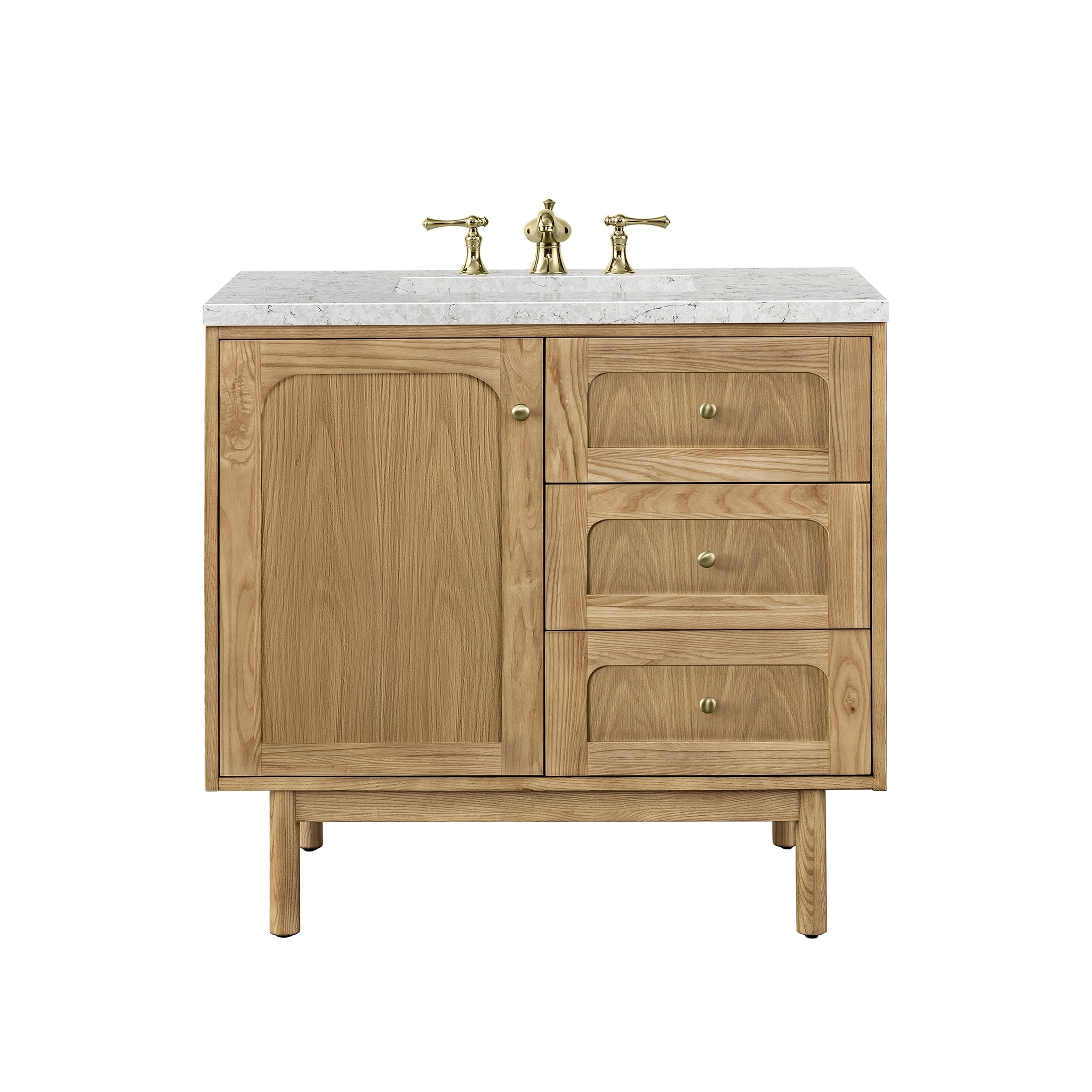 James Martin Vanities Brittany 36" Single Vanity, Smokey Celadon - Bed ...