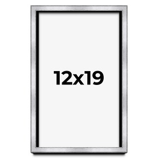 12x19 Shadow Box Frame Silver | 1.375 Inches Deep Real Wood - Bed Bath ...