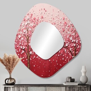 Designart - Pink And White Cherry Blossom Tree I - Cherry Wall Mirror ...