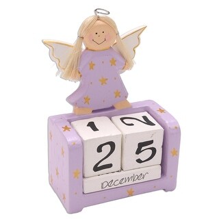 Novica Handmade Angel Time In Lilac Wood Perpetual Calendar - Bed Bath ...