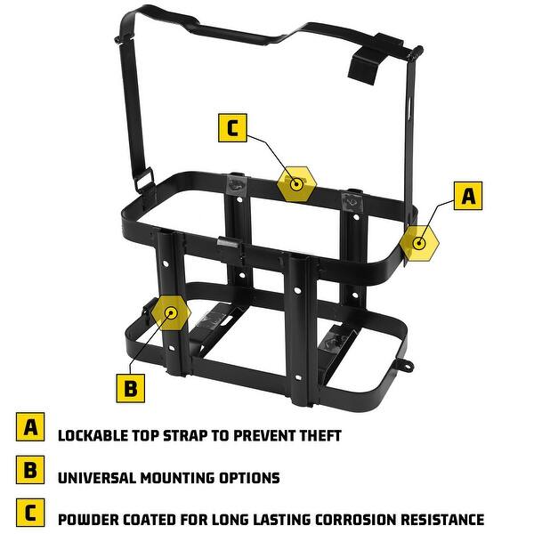 5 Gallon Fuel Pack Spare Container Off Road Pack Gas Can Spare Fuel ...