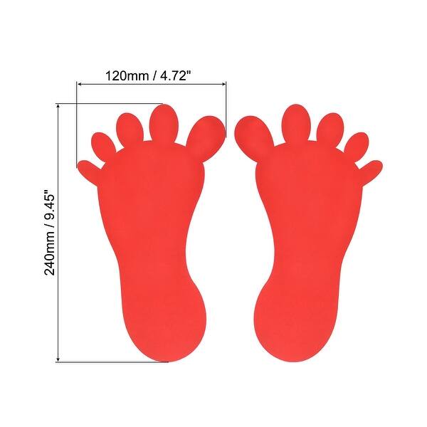 Feet Markers 4.72x9.45 Inch 12 Pair Foot Spot Marker Floor Markers Red ...