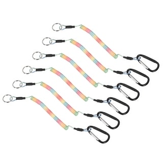 Fishing Tool Lanyard, Safety Cord Spiral Coiled Lanyards Tether w Clip ...