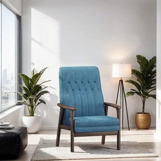 Mid-Century Modern Accent Chair with Tufted Stitching - Bed Bath ...