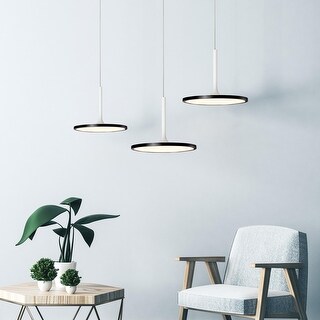 PageOne Lighting Piano 2.20 pound Brushed Black Matte Black LED Pendant ...