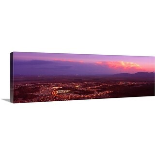 "Aerial view of a city lit up at sunset, Phoenix, Maricopa County ...