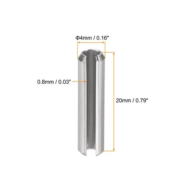 M x mm 304 Stainless Steel Split Spring Roll Dowel Pins Plain Finish ...