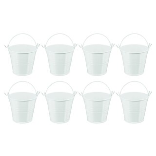 8 Pcs Metal Buckets Mini Galvanized Easter Buckets - Bed Bath & Beyond ...